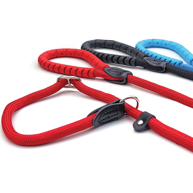 Dog Slip Lead w Figure 8 Training Aid by Miro & Makauri "RUBBER HANDLE ...